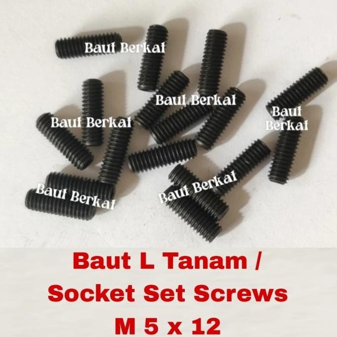 Jual isi 1.000 pcs baut tanam 5x12 baut tanam m5 x 12 L-set baja m5x12 ...