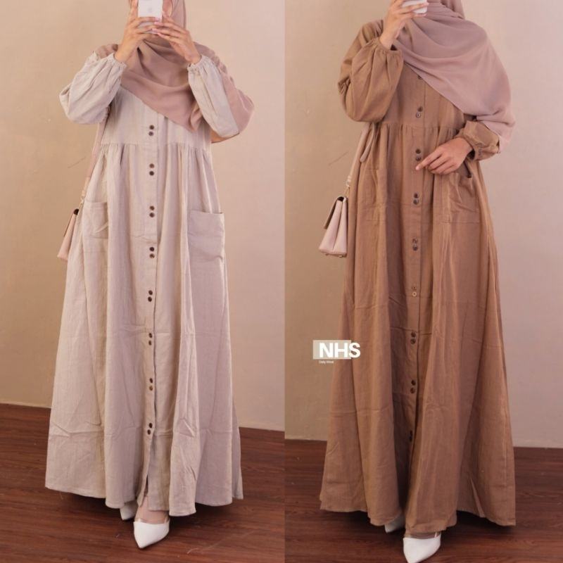 Jual Jubbah Premium Gamis Cewek Terbaru Korean Style Elegan Baju Remaja ...