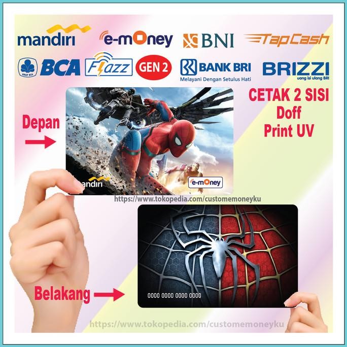 Jual Produk Baru!! KARTU EMONEY MANDIRI BCA GEN 2 BNI BRI SUPERHERO SPIDERMAN CIVIL WAR | Shopee ...