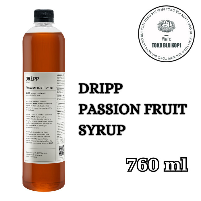 Jual DRIPP SYRUP PASSION FRUIT FLAVOUR - 760 ML / SIRUP DRIPP MARKISA ...