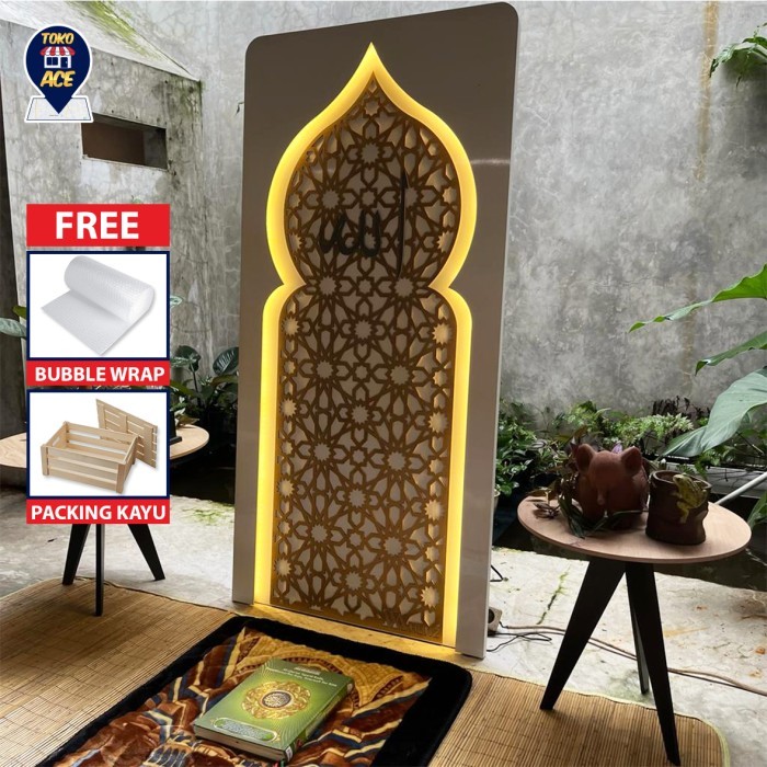 Jual Hiasan Mushola/Hiasan Tempat Shalat/Arah Kiblat/Mihrab/Partisi ...