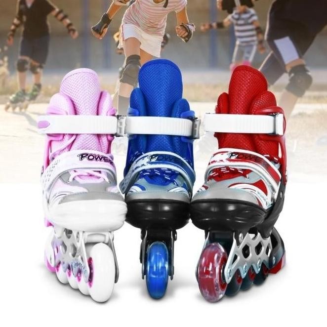 Jual Sepatu Roda Anak Inline Skate Power Sofiya Free Baut Bajaj dan ...