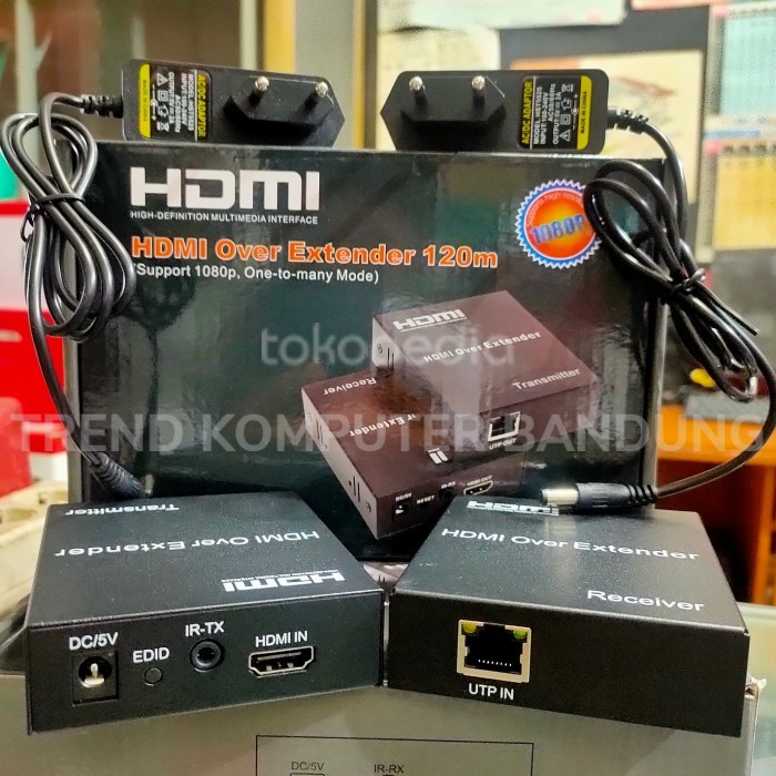 Jual HARGA DISC - HDMI Extender 120M VIA LAN UTP CAT6 / Extender HDMI ...
