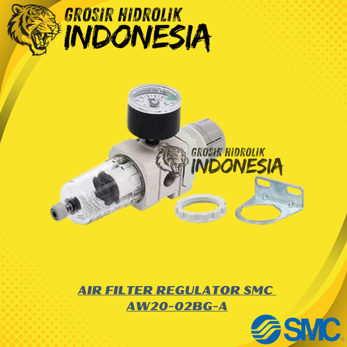 Jual AW20-02BG-A PNEUMATIC AIR FILTER REGULATOR DRAT 1/4 INCH SMC AW20 ...