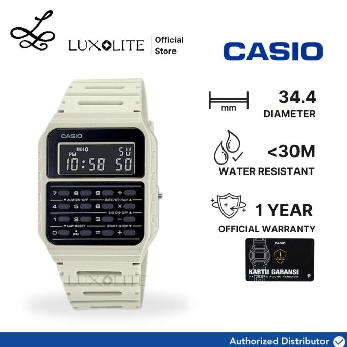 Jual Jam Tangan Pria Casio Data Bank Calculator White Resin Ca-53Wf-8B ...