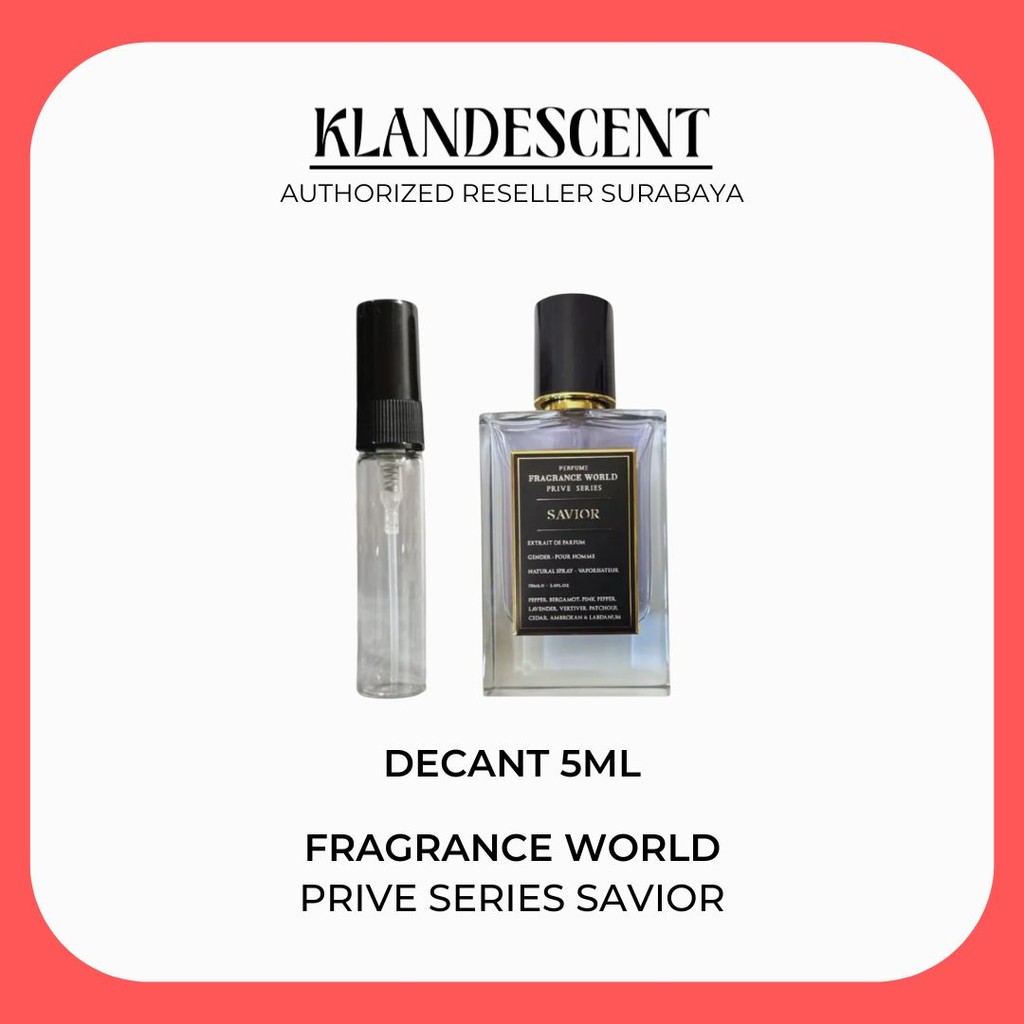 Jual Decant 5ml Fragrance World Prive Series Savior | Shopee Indonesia