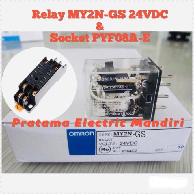 Jual Promo OMRON Relay MY2N-GS MY2N 24VDC 24V dan Socket PYF08A-E ORIGINAL COD | Shopee Indonesia