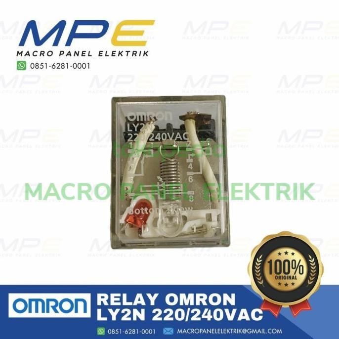 Jual Promo Relay OMRON LY2N 220 VAC 8 pin / Relay OMRON LY2N 220VAC 8 Kaki Lampu COD | Shopee ...