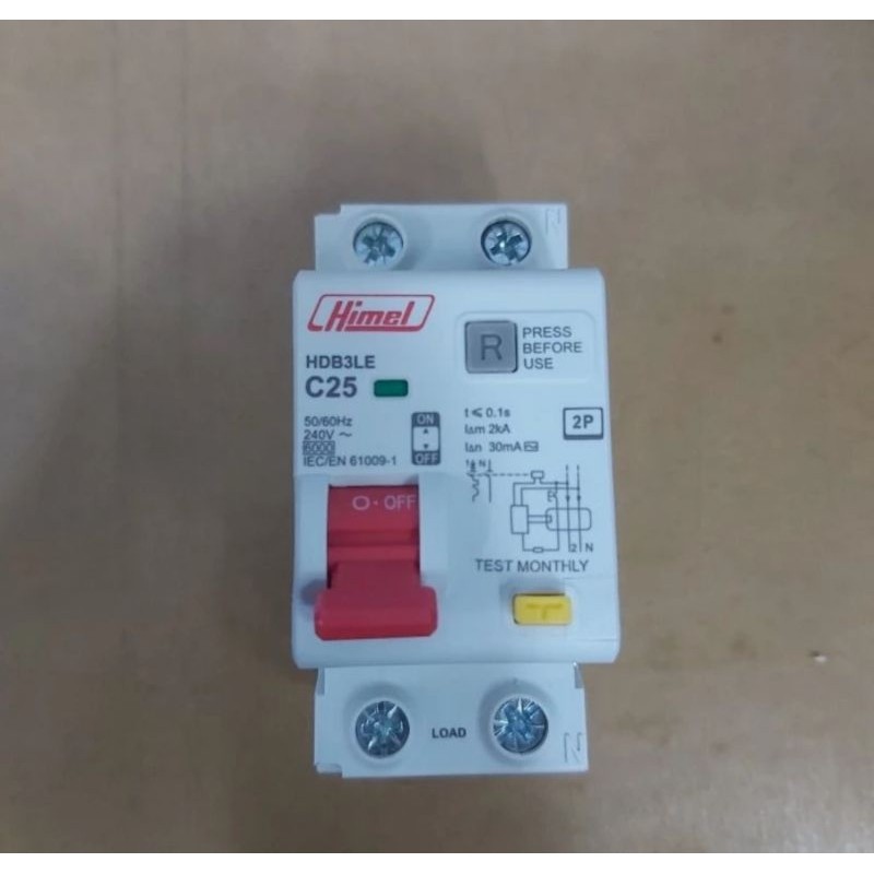 Jual RCBO (ELCB+MCB) Circuit Breaker Himel 30mA 2P 10A 16A 20A 25A 32A 40A | Shopee Indonesia