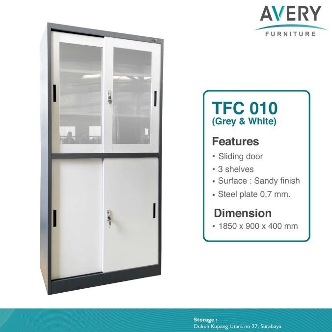 Jual TFC010 - Lemari Arsip Besi Kaca Sliding / Filing Cabinet | Shopee ...