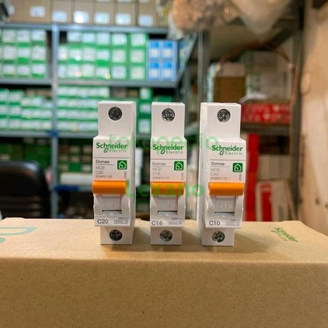 Jual terbaru mcb domae schneider new1p 2a 4a 6a 10a 16a 20a 25a 32a 40a 50a 63a sni | Shopee ...