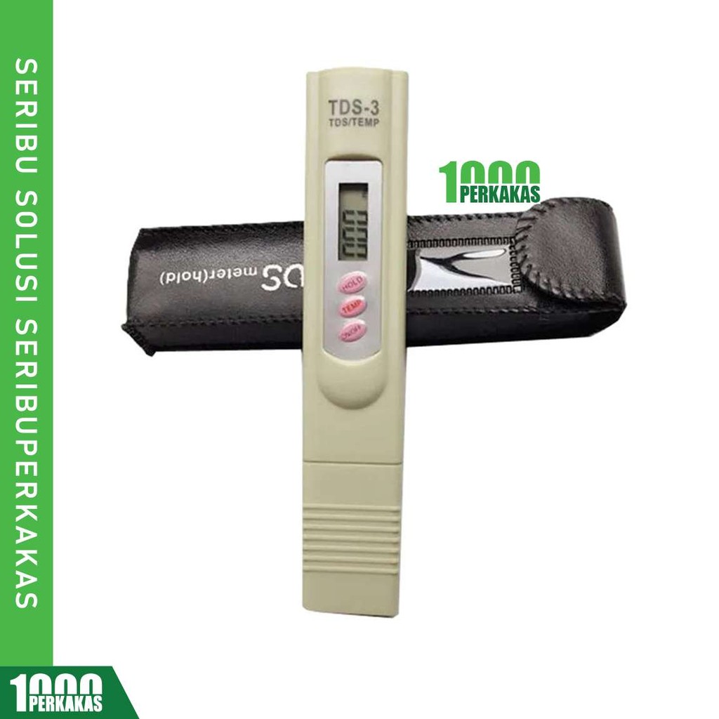Jual 1P Meter TDS Digital TDS-3 Pouch / Alat Ukur Hidroponik / PPM Nutrisi Kualitas Air | Shopee ...