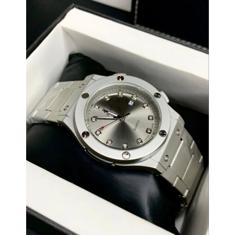 Jual Jam Tangan Unisex Tali Rantai Bulat Diamond | Shopee Indonesia