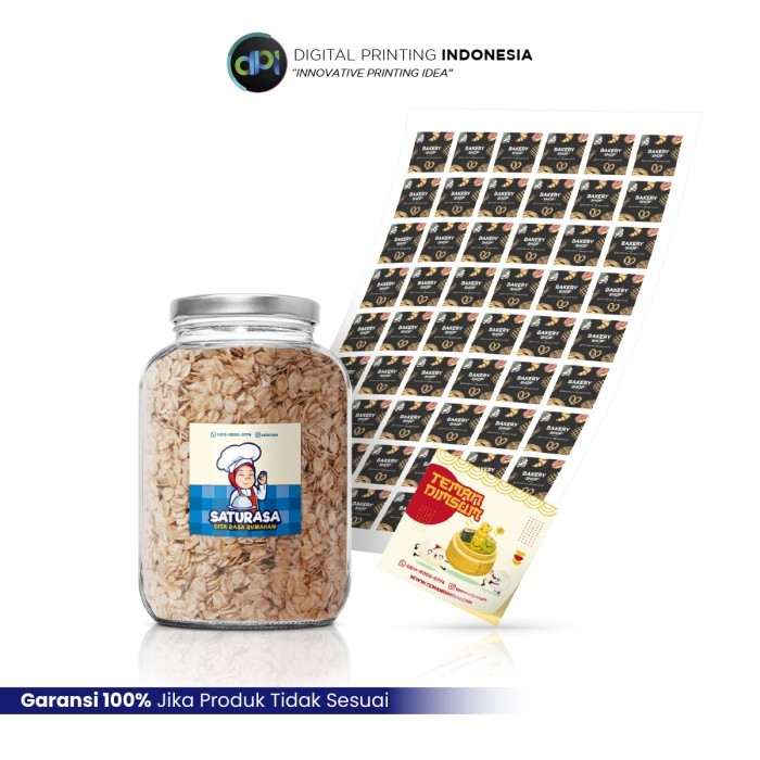 Jual Stiker Label Kemasan Produk Kotak Custom- Sticker Chromo Cutting ...