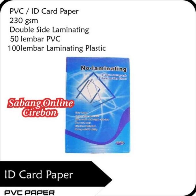 Jual Bahan Id Card / Pvc Kertas Id Card 1 Pak Isi 50 Pc Ukuran A4 ...