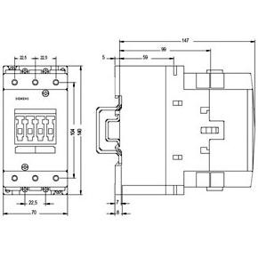 Jual Miliki Contactor 3P 100A 24Vdc 3Rt1044-1Bb40 Siemens | Shopee ...
