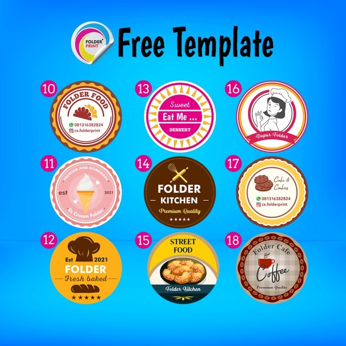 Jual Cetak Stiker Label Nama Bulat Custom Kemasan Produk | Shopee Indonesia