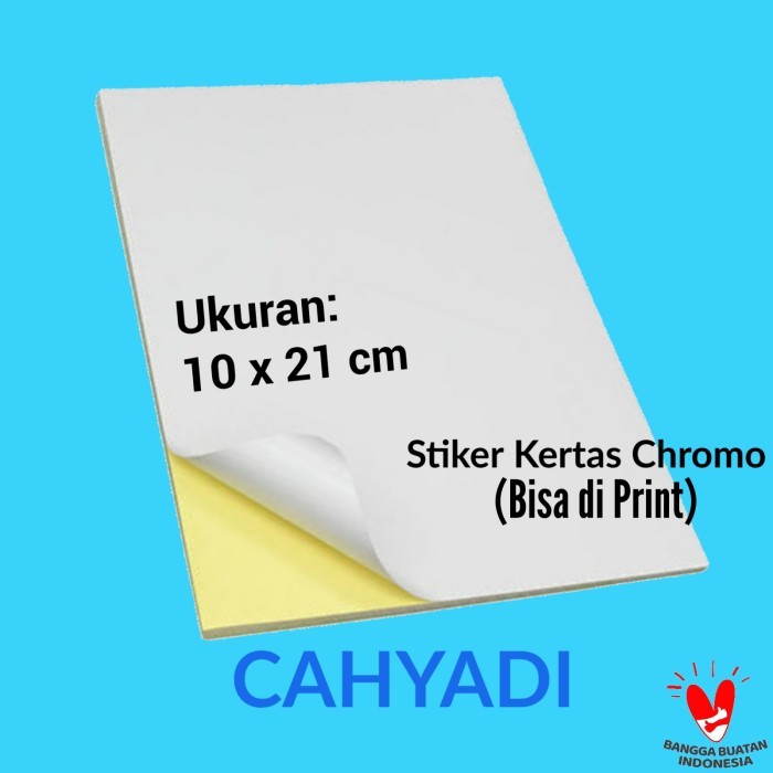 Jual Kertas Sticker Label Chromo ( Glossy ) Ukuran 10 x 21 cm | Shopee ...