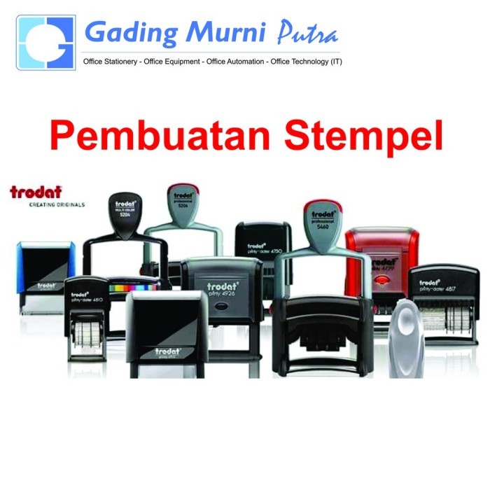 Jual JUAL Stempel Merk Trodat Ekonomis Murah Pesanan / Request Bentuk Bantalan | Shopee Indonesia