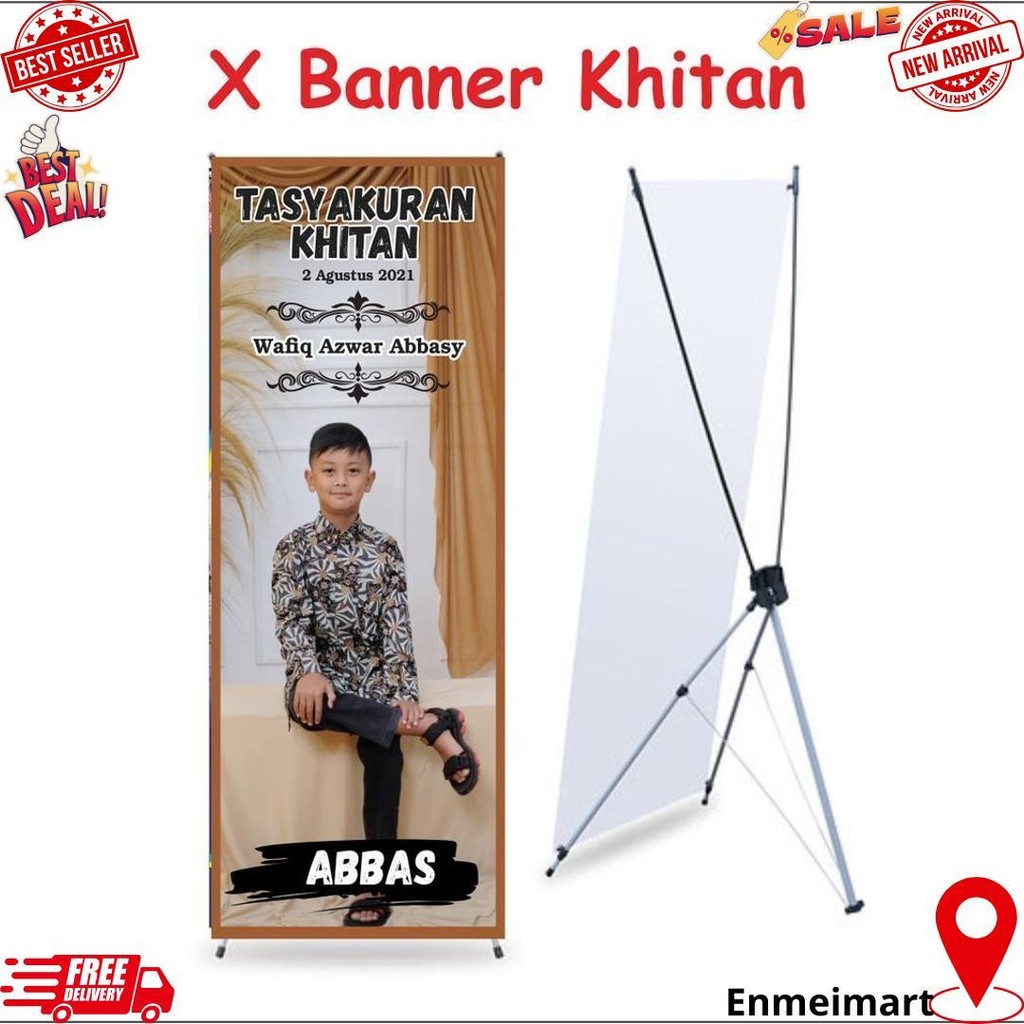Jual X Banner Khitanan Spanduk Backdrop Untuk Khitan / Banner Khitan Custom Bebas Desain D Promo ...