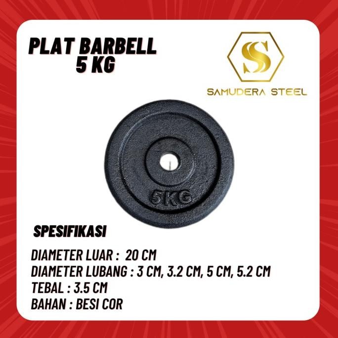 Jual Plate Barbell Besi 5Kg | Shopee Indonesia