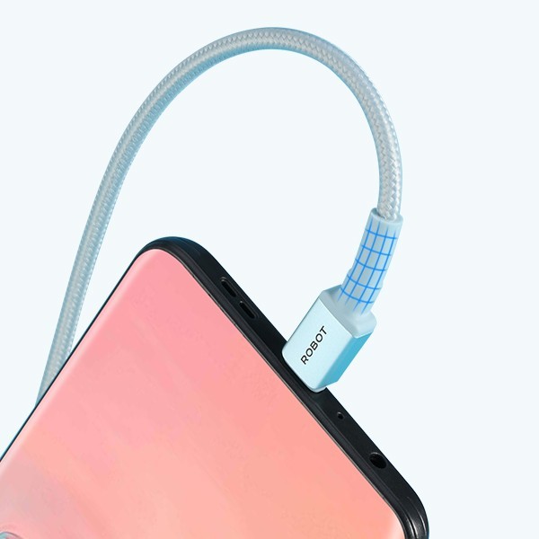 Jual Robot Rsc300 Usb-C Kabel Data Cable Type C 3M 2.4A Braided Cable ...