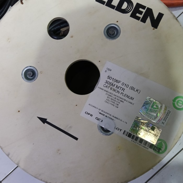 Jual KABEL BELDEN CAT 6 50106F 010 305M/KABEL BELDEN OUTDOOR CAT6 305M ...