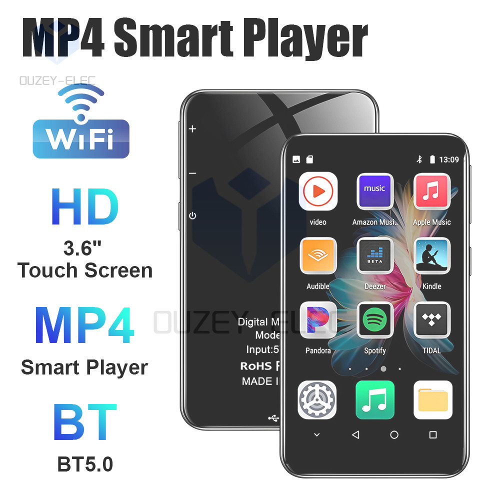 Jual MP4 Player 3.6inch Full Touch Screen Bluetooth WiFi MP3 MP4 Music ...