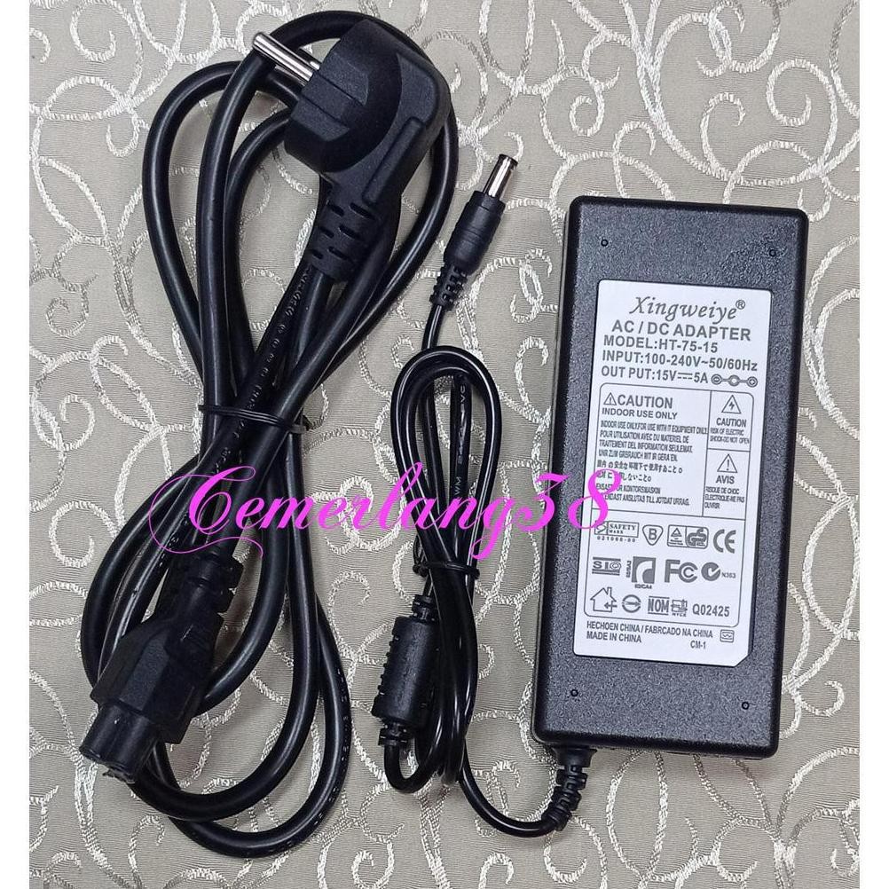 Jual zo Adaptor CHARGER 15V 5A + kabel power Switching Adaptor 15v 5A - 150 cm | Shopee Indonesia