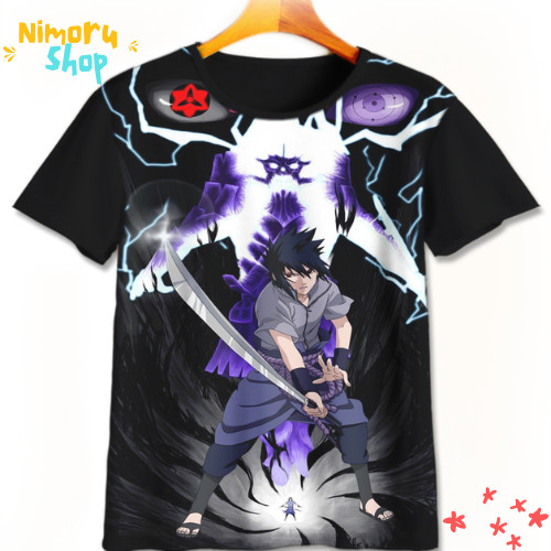 Jual Baju Kaos Anak 3D Sasuke-7-desainNMR Naruto Anime Model Uchiha ...