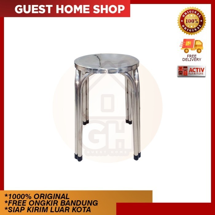 Jual Kursi Baso Bulat Stainless Besi Kursi Kecil Kursi Pendek Ks 30 ...
