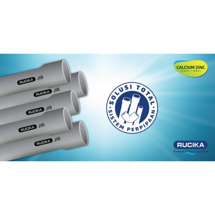 Jual Pipa Air Pvc Rucika Abu-Abu Jis Vp Aw 11/4" / 1-1/4 Inch Aw Harga ...
