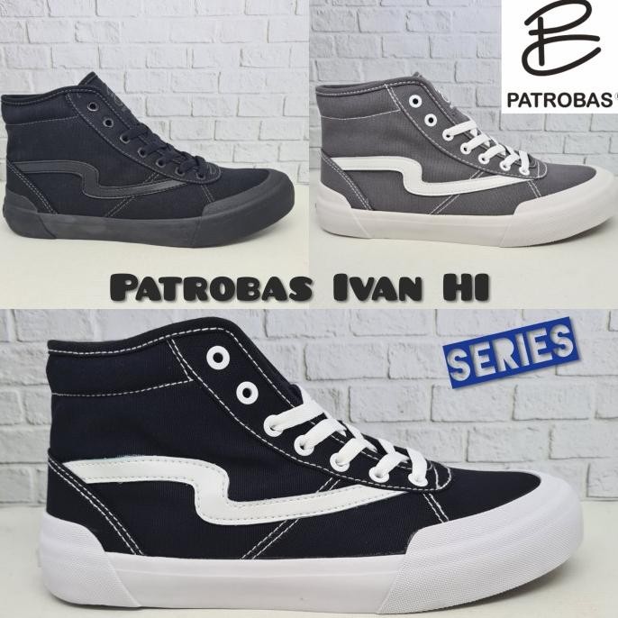 Jual Jual Sepatu Patrobas Ivan Hi - Black White | Shopee Indonesia