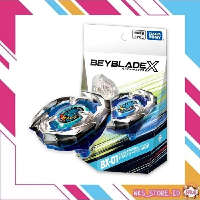 Jual Jun - Beyblade X Bx-01 Dran Sword Dransword 3-60F Mainan Gasing Takara Tomy Original ...