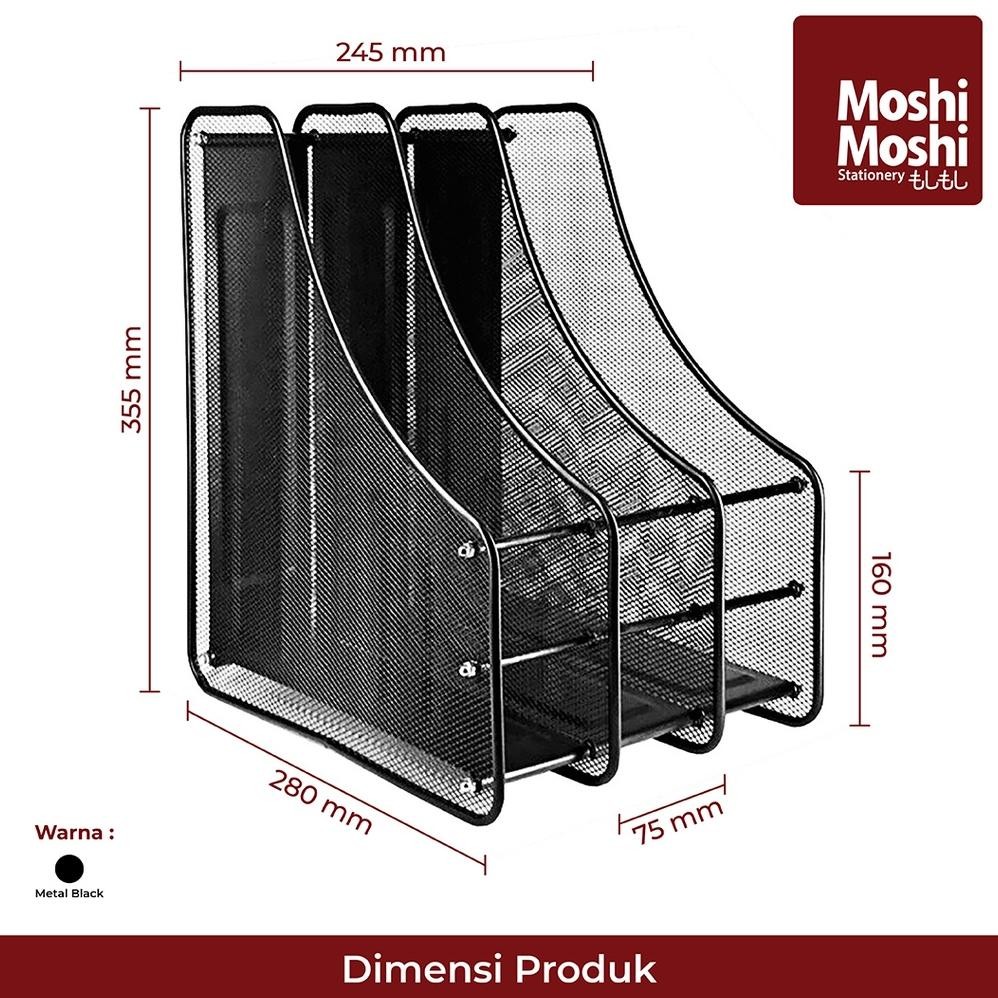 Jual ORIGINAL File Box Foldable Steel 3 Layer Rak Penyimpanan Dokumen 3 ...