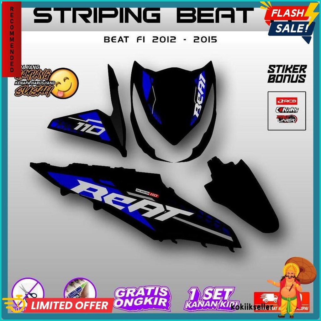 Jual Striping Beat Fi / Striping Beat / Stiker Beat / Striping Motor ...