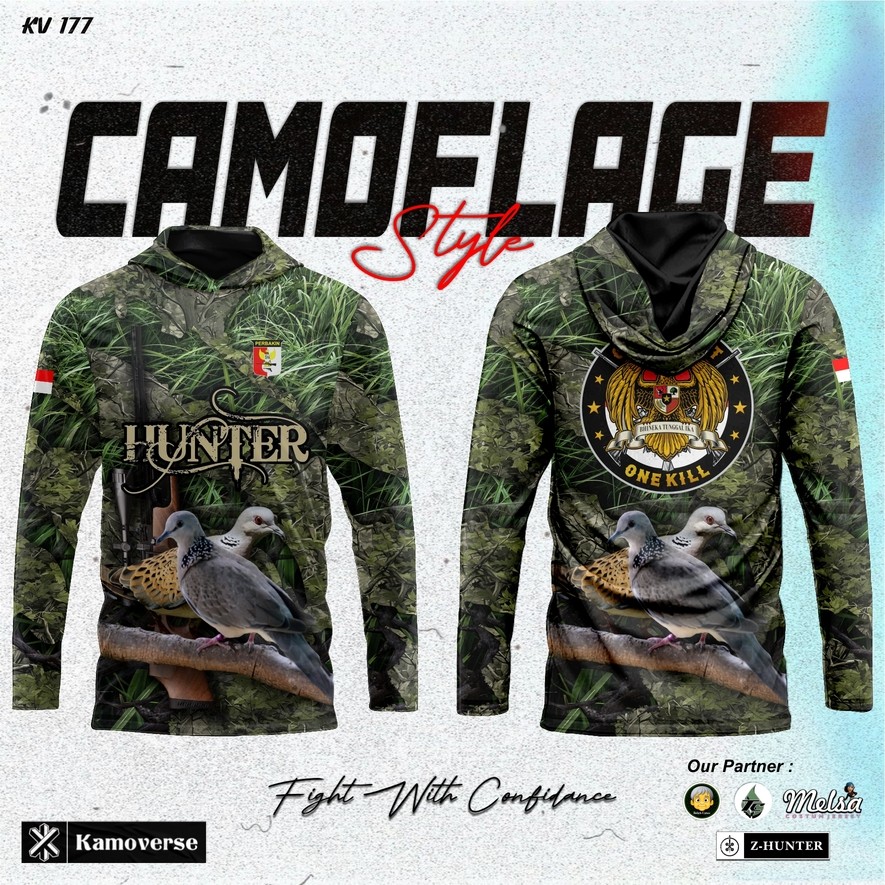 Jual KAMOVERSE BAJU JERSEY BERBURU PERBAKIN HUNTER TEKUKUR MOTIF CAMO ...