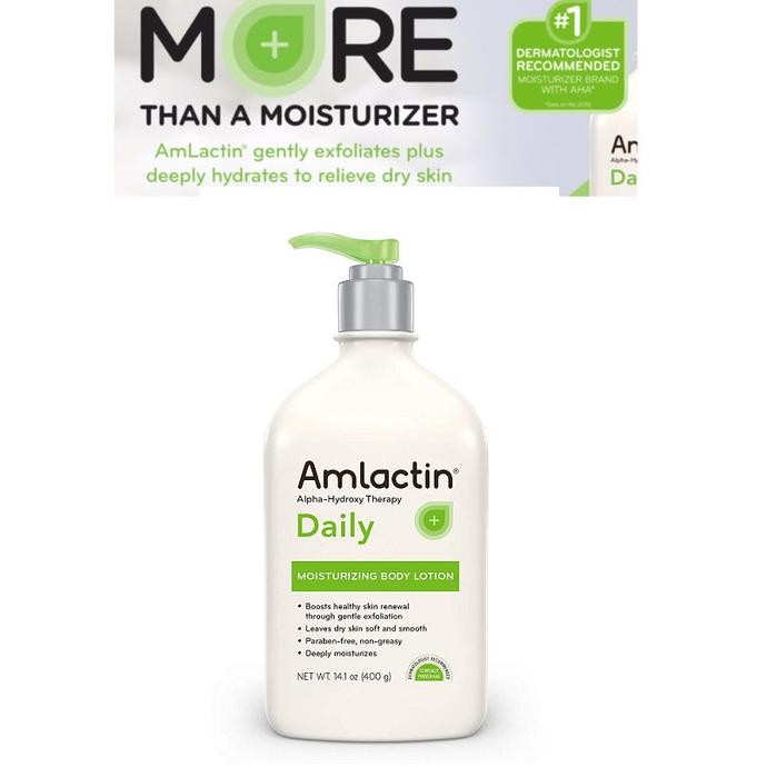 Jual Amlactin Daily Moisturizing Body Lotion 400gr with Lactic Acid AHA ...