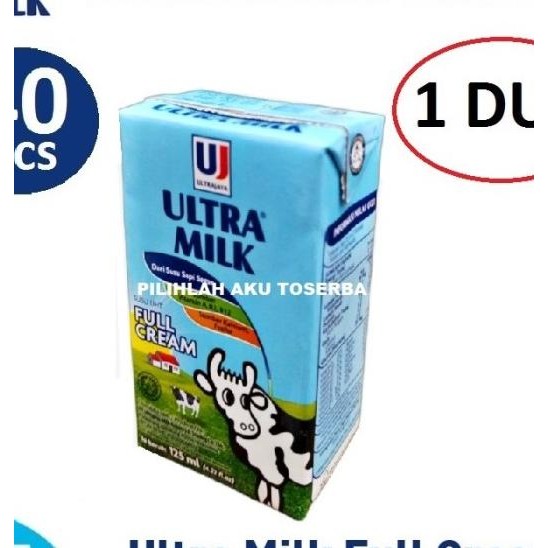 Jual Susu Ultra Full Cream - 125 Ml - ( 1 Dus Isi 40 ) | Shopee Indonesia