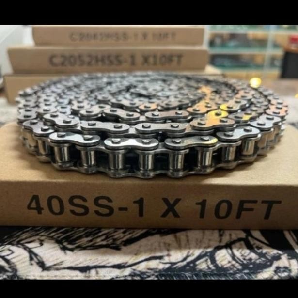 Jual ROLLER CHAIN/RANTAI MESIN RS40 SS RS40-1 RS-40 STAINLESS (MTM ...