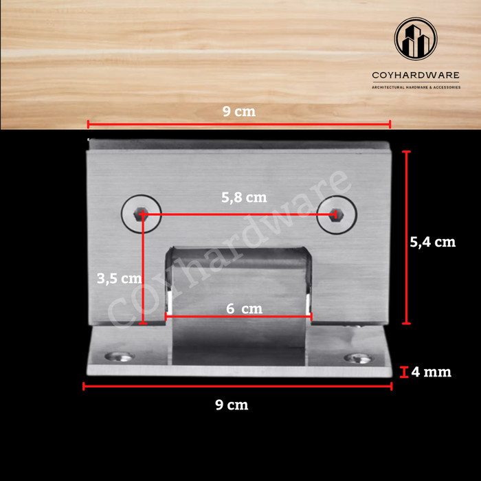 Jual ENGSEL PINTU KACA SHOWER HINGE GLASS TO WALL SATIN STAINLESS SUS ...