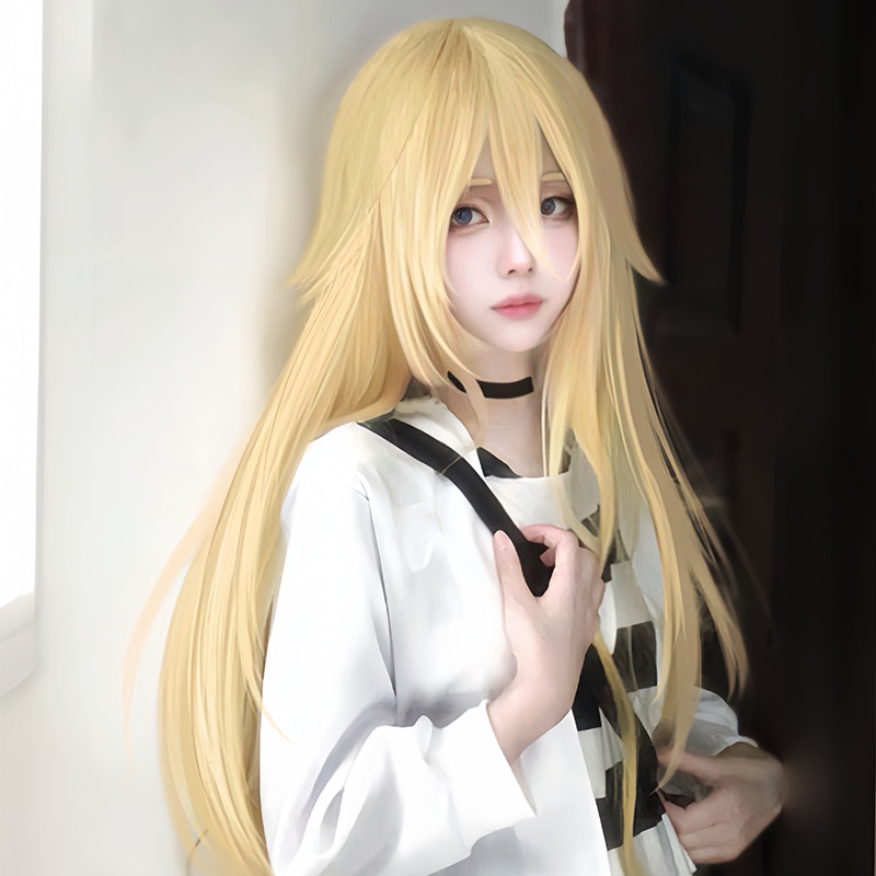 Jual Lolita Wig Putih Krem WanitacosMagnet Anime Rambut Lurus Panjang ...