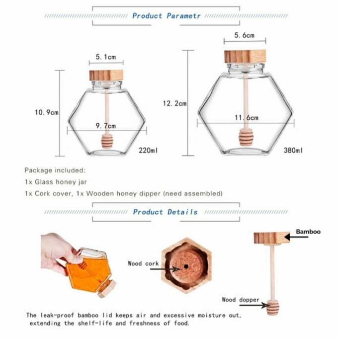Jual Kemasan Botol Kaca Madu Hexagonal | Hexagonal Honey Glass Jar ...
