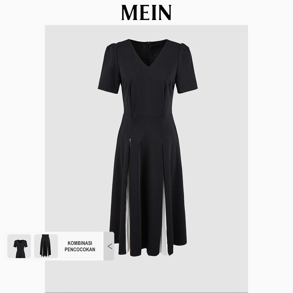 Jual [MEIN] [NEW ARRIVAL] ELEGANT Dress Panjang Wanita Hitam Casual ...