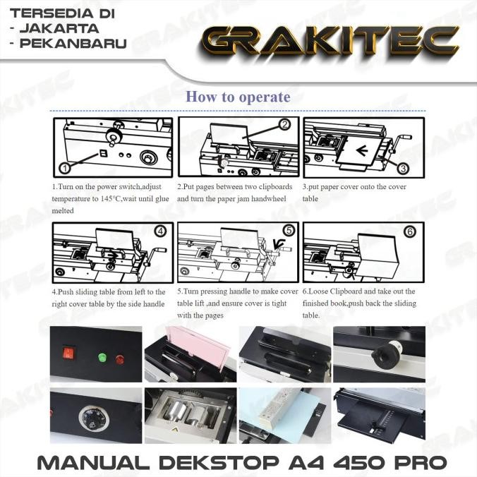 Jual Mesin Jilid buku Bending Manual Dekstop A4 450 PRO Jilid Lem Panas NS | Shopee Indonesia