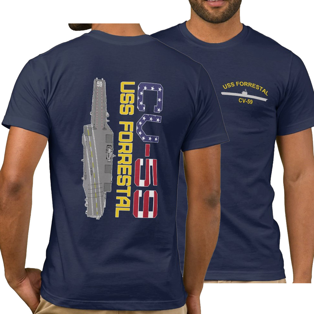 Jual Kapal Induk Kelas Forrestal Uss Forrestal Cv 59 Tshirt | Shopee ...
