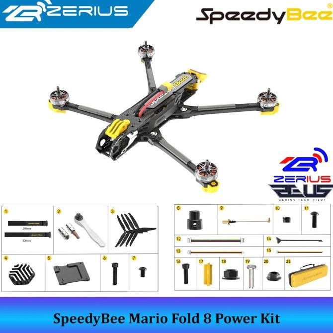 Jual SpeedyBee Mario Fold 8 DC Power Kit Long Range Drone Mario Fold ...