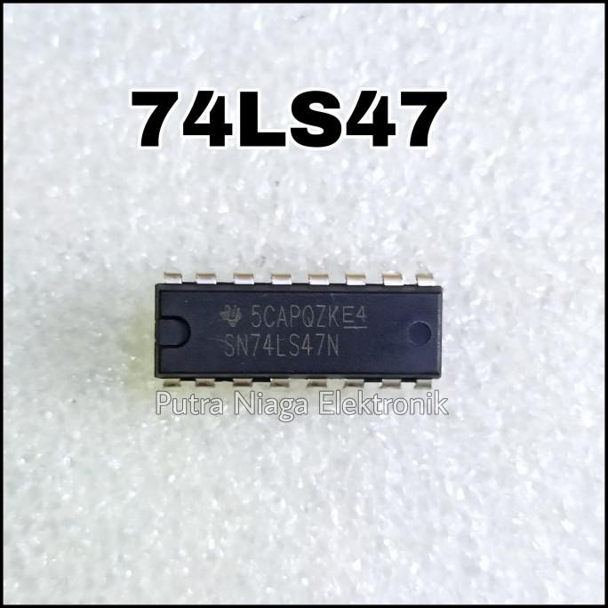 Jual Update ic TTL 7447 74LS47 BCD to Seven Segment Decoder SN74LS47N ...