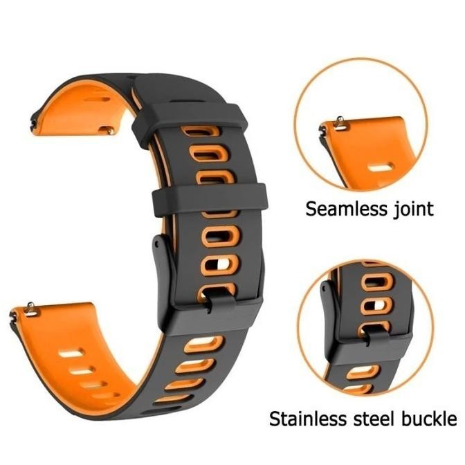 Jual Strap Tali Jam Coros Pace 2 Model Two Tone Rubber 20Mm | Shopee ...