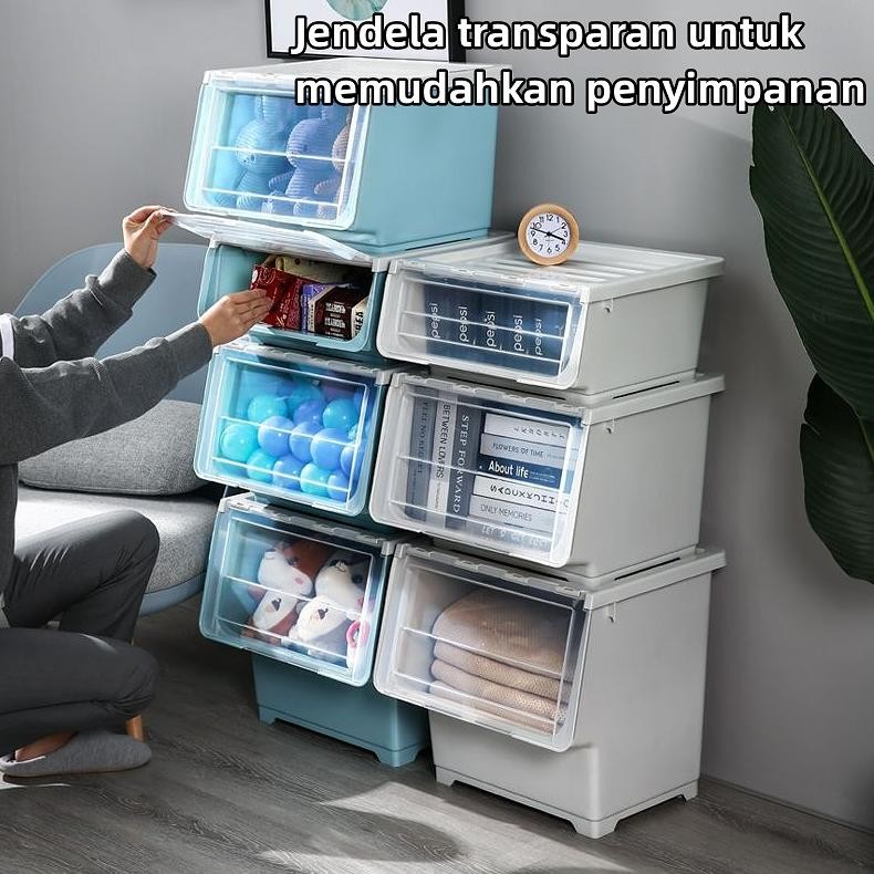 Jual Container Box Plastik Storage Box Kotak Penyimpanan Mainan/Baju ...